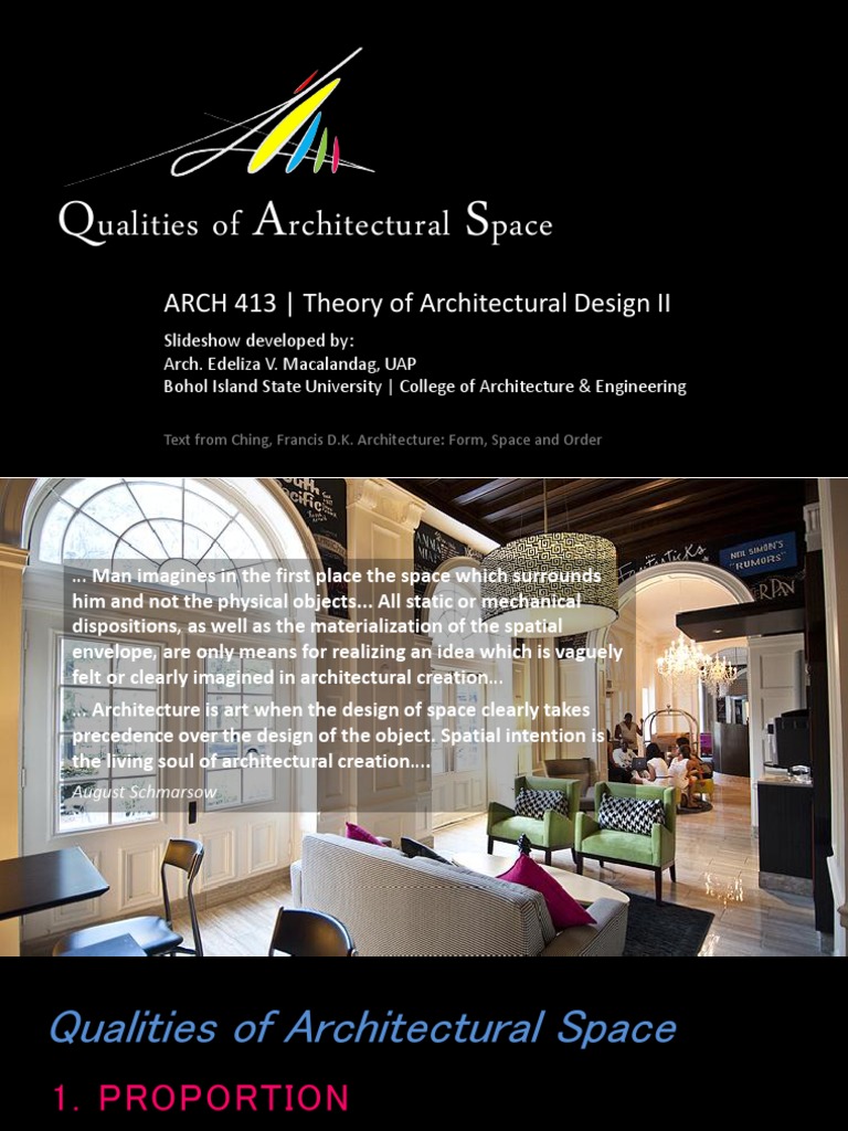 Arch413 - Qualities of Architectural Space (Plus Space Analysis Matrix ...