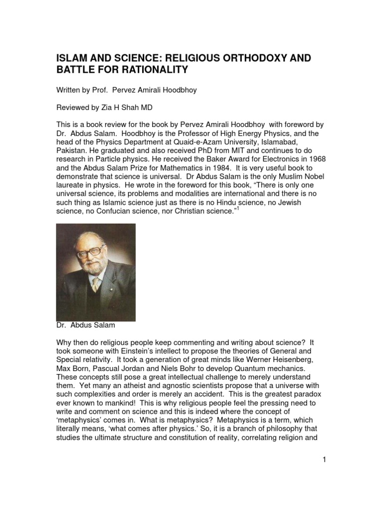 Islam and Science Religious Orthodoxy Battle Rationality | PDF | Quran ...