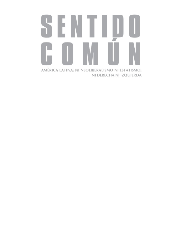 Sentido Común America Latina | PDF | Democracia | Ideologías políticas