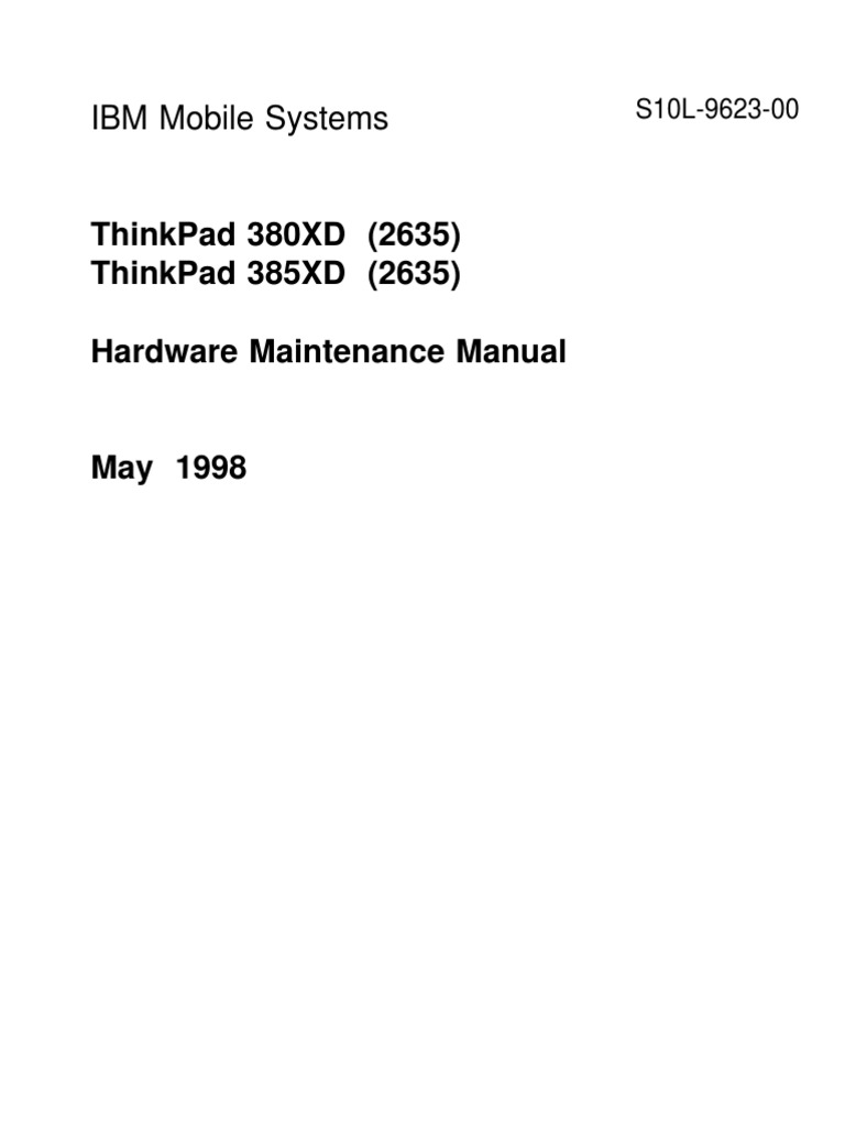 IBM Thinkpad 380XD Laptop | PDF | Electrostatic Discharge | Floppy Disk