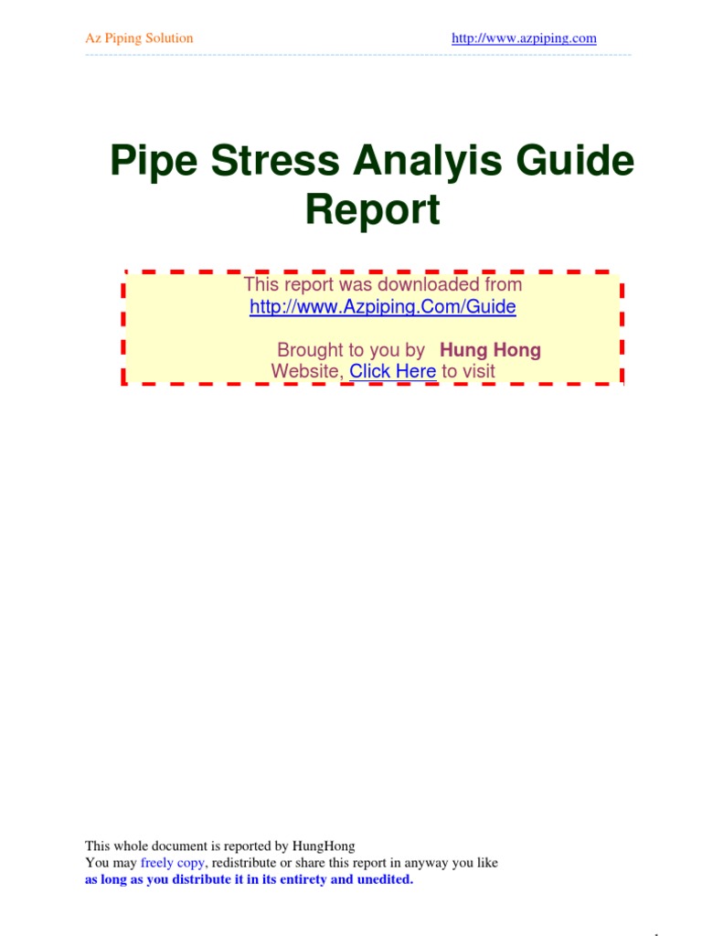 Pipe Stress Analysis Guide | PDF | Pipe (Fluid Conveyance) | Gas ...