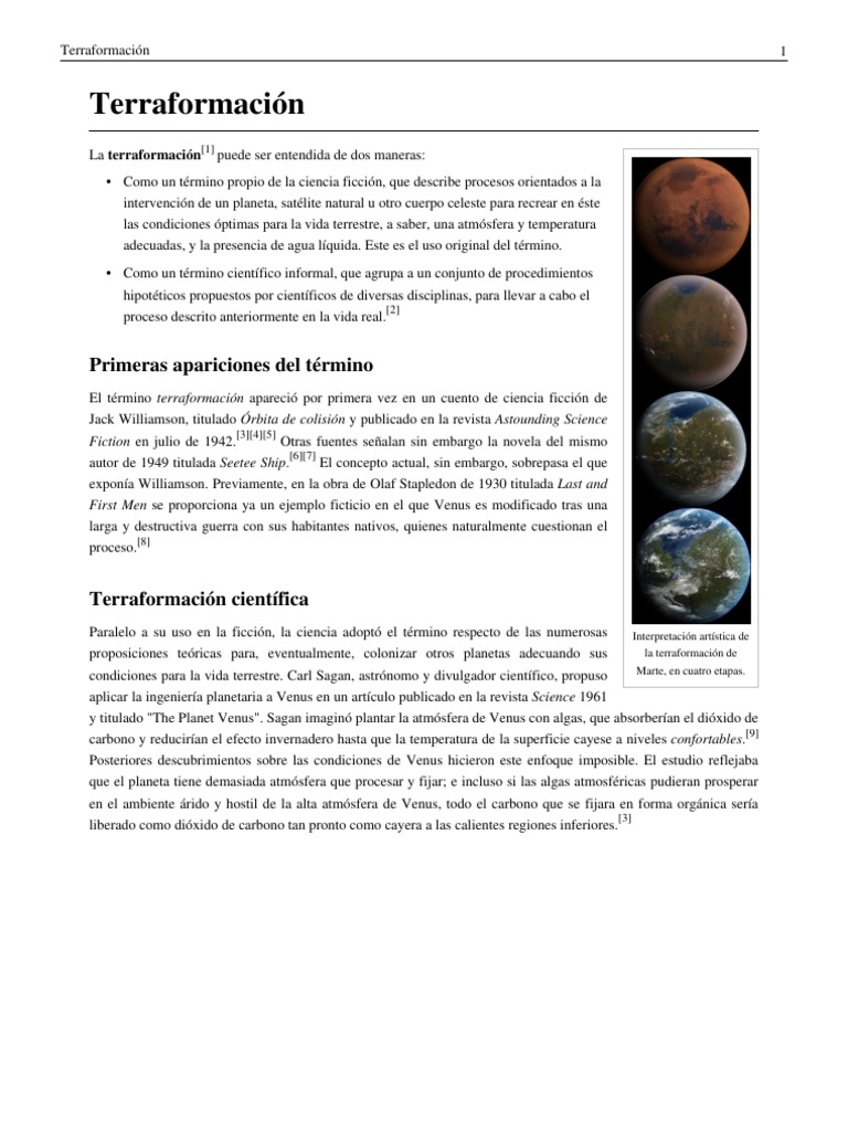 Terraformacion | PDF | Atmósfera | Espacio exterior