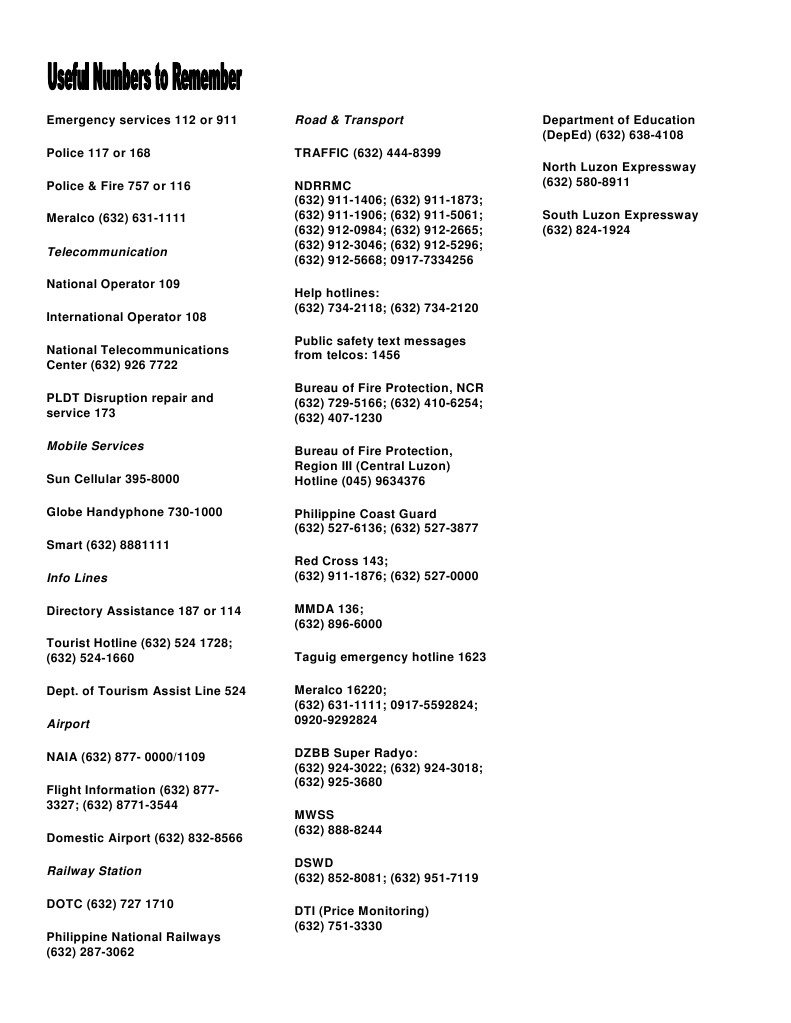 useful-numbers-to-remember-pdf