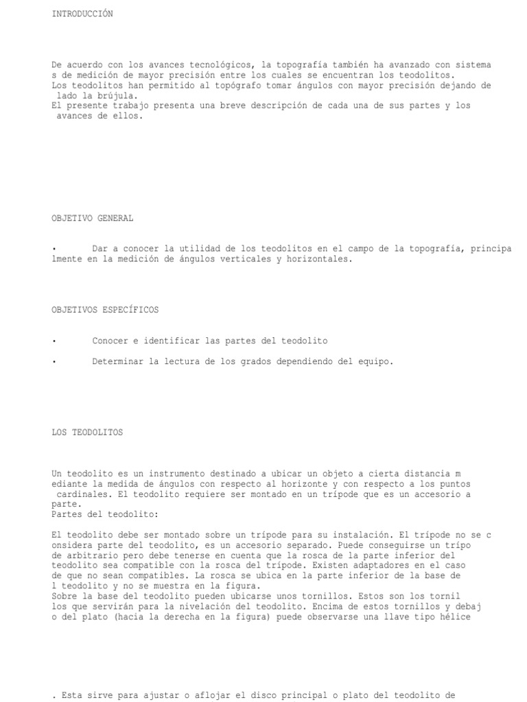 Teodolitos y Niveles de Precisión | PDF | Topografía | Science