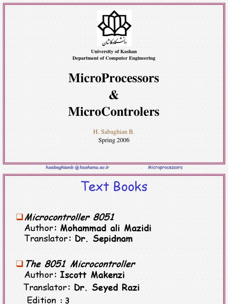 Microprocessors & Microcontrolers: H. Sabaghian B | PDF | Read Only Memory | Random Access Memory
