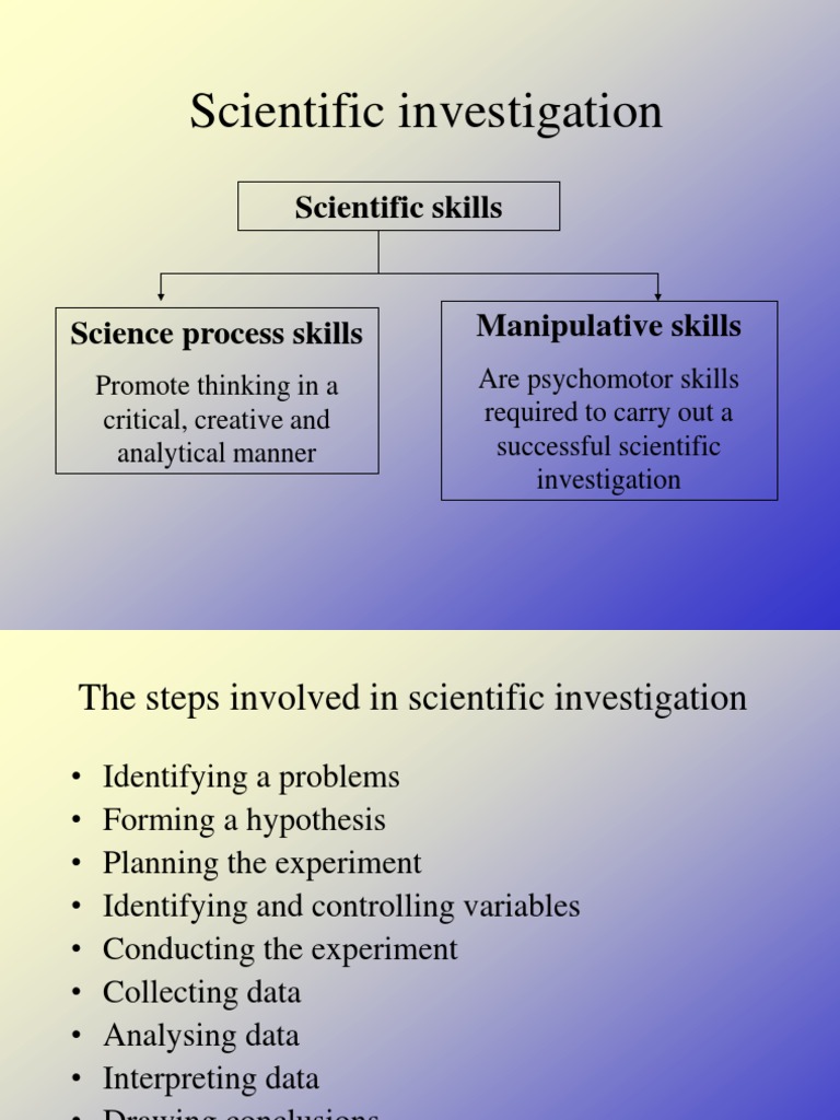 Scientific Investigation | PDF | Experiment | Observation
