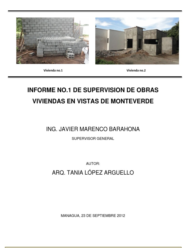 INFORME de Supervision de Obras | PDF | Calle | Hormigón