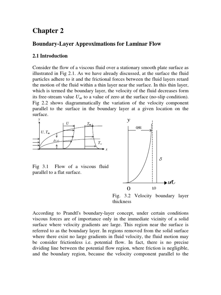 Boundary-Layer Approximations For Laminar Flow | PDF | Boundary Layer | Laminar Flow
