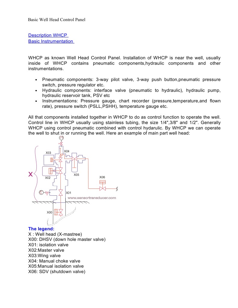 Basic Well Head Control Panel | PDF | Instrumentation | Valve