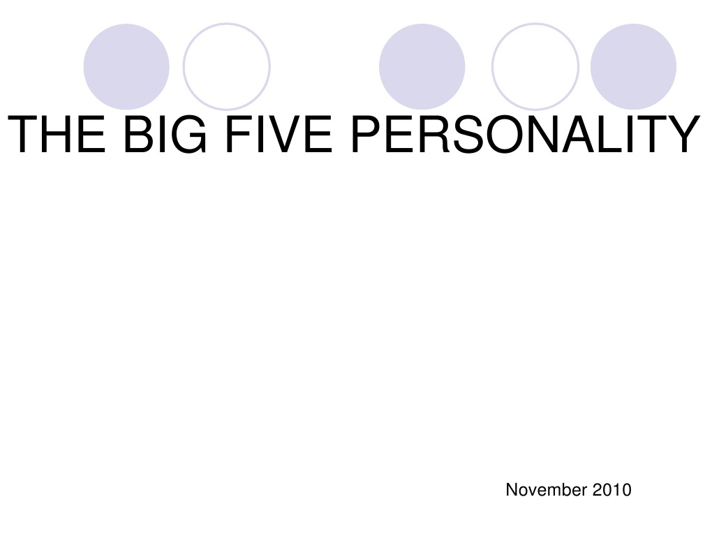 Big Five | PDF | Scientific Theories | Social Psychology