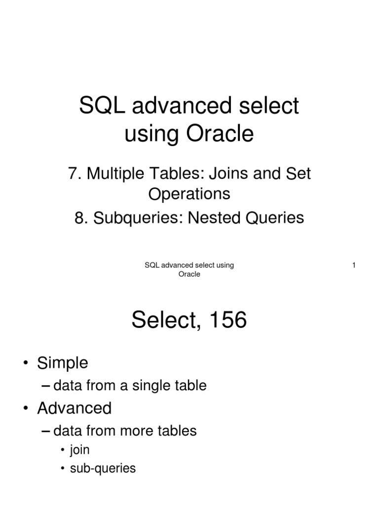 DML Advanced | PDF | Sql | Data