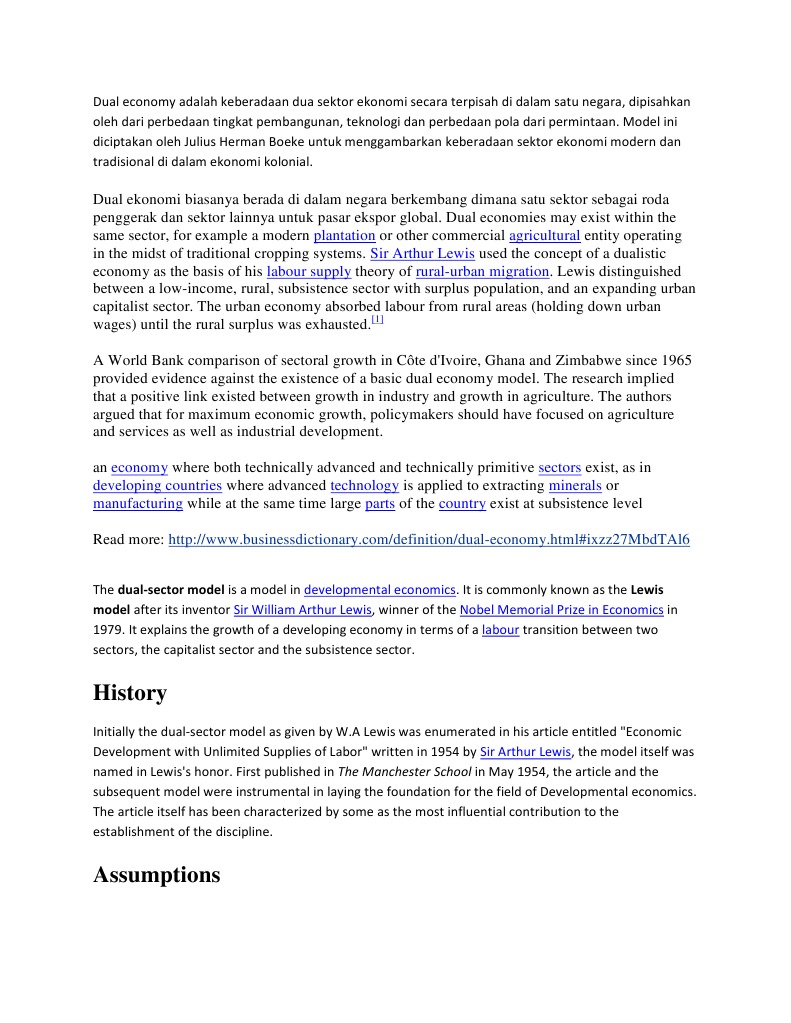 Dual Economy System | PDF | Labour Economics | Capitalism