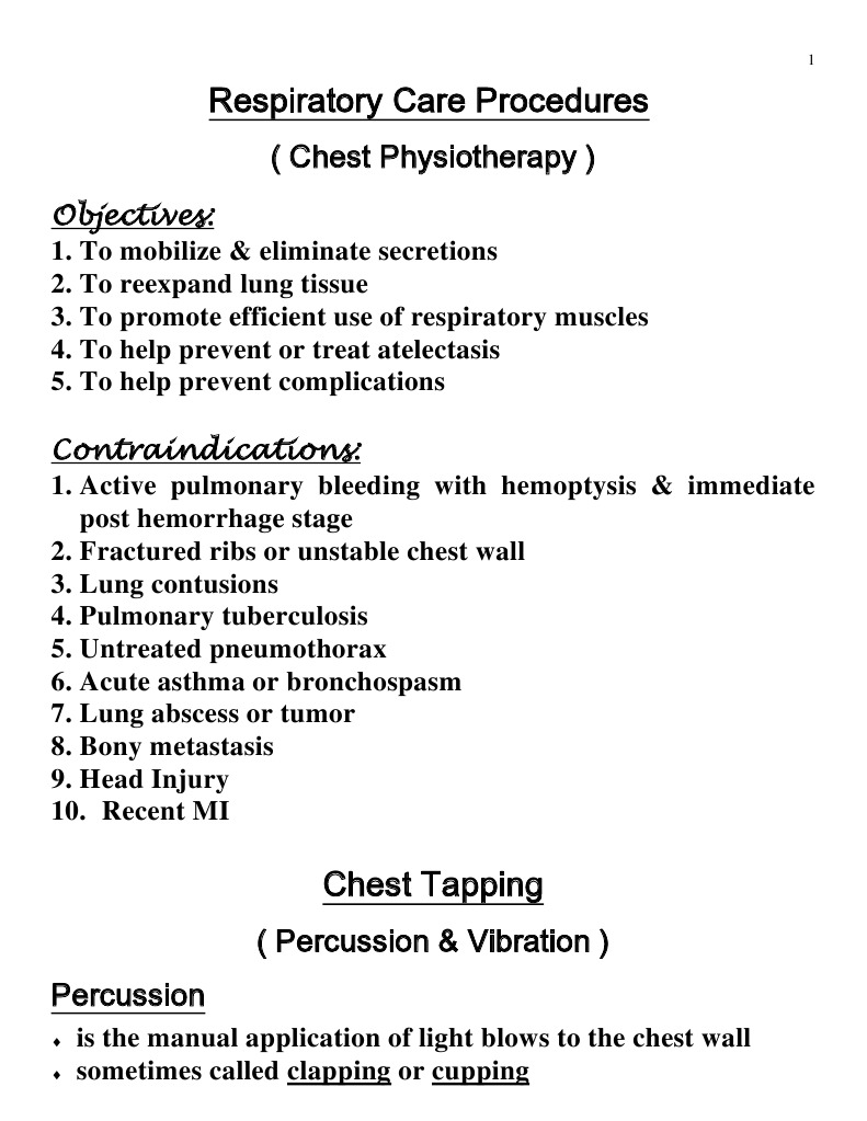 Respiratory Care Procedures | PDF | Thorax | Medical Specialties
