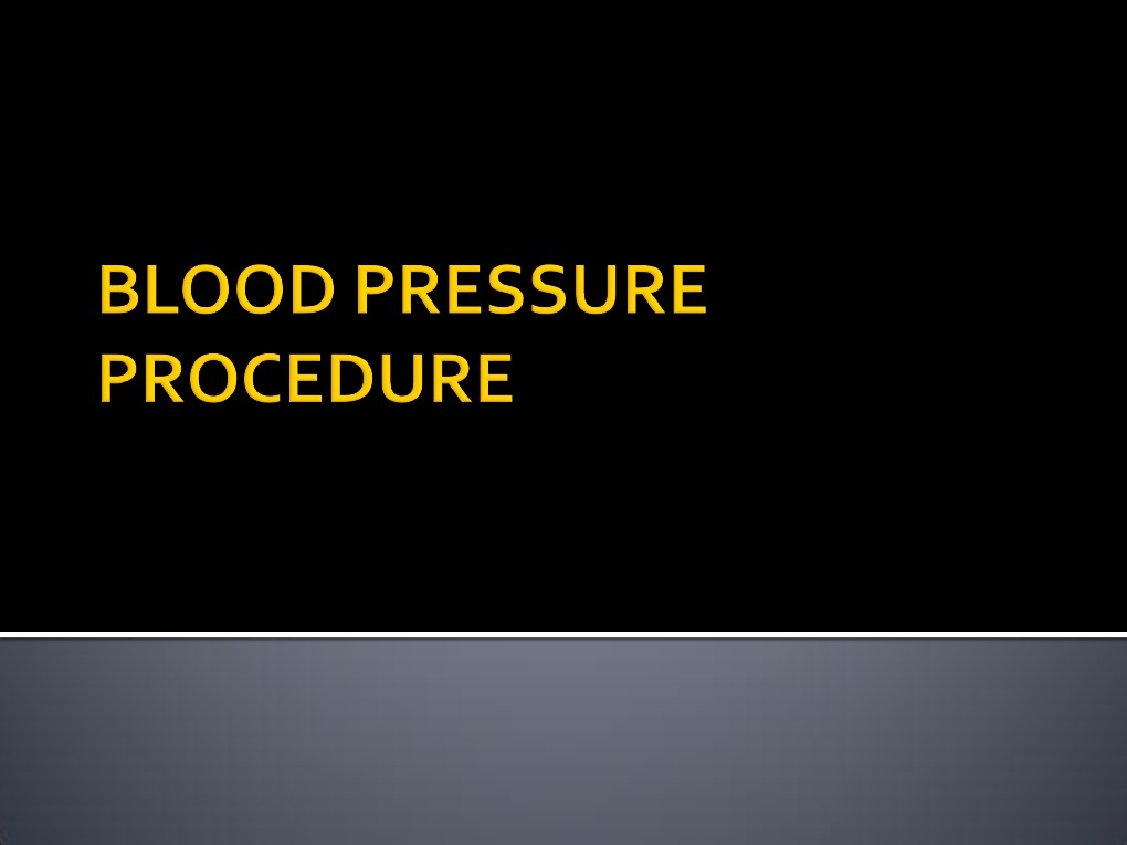Blood Pressure Ppt | Blood Pressure | Pulse