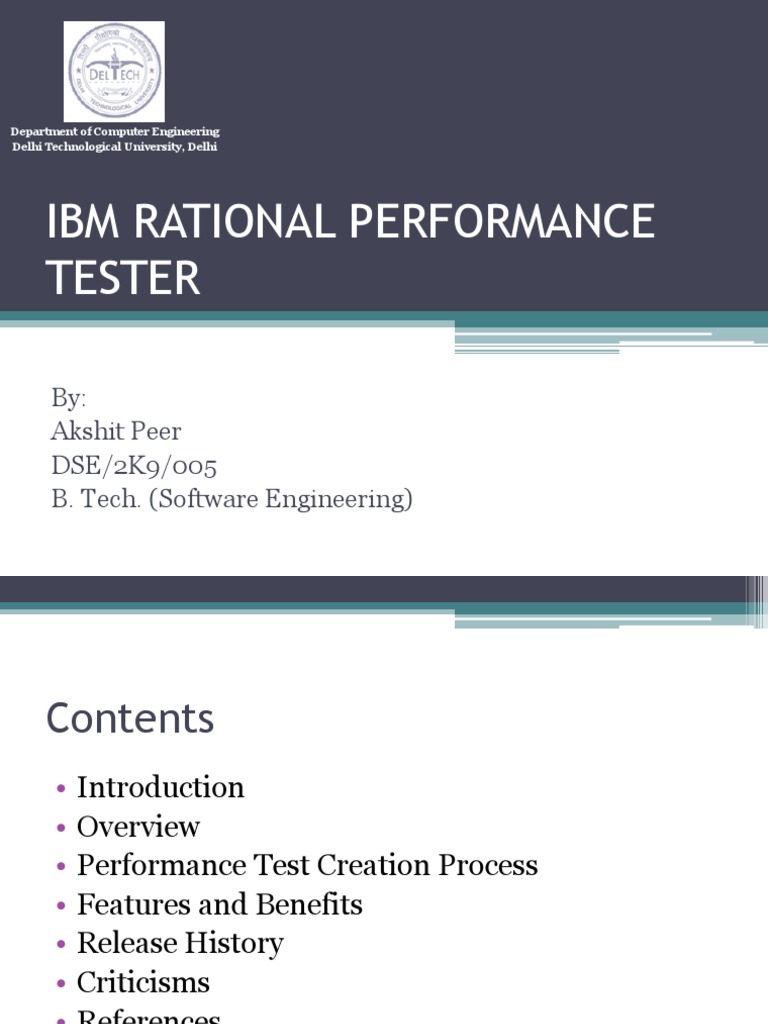 Ibm Rational Performance Tester Pdf Systems Engineering Information Technology Management