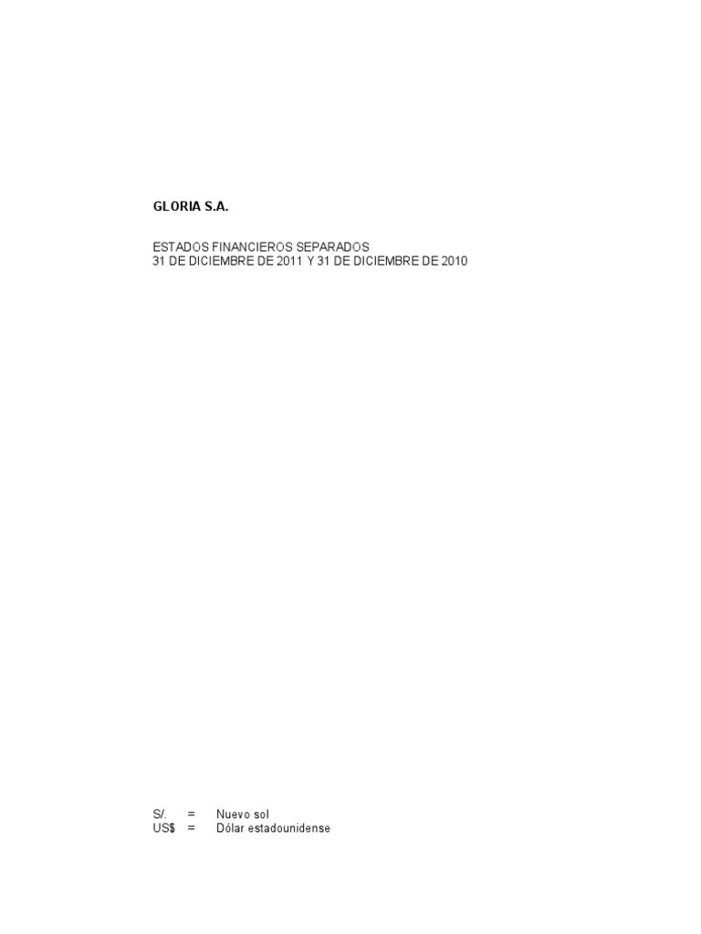 Notas A Los Eeff Gloria Al 31-12 | PDF | normas internacionales de INFORMACION FINANCIERA ...