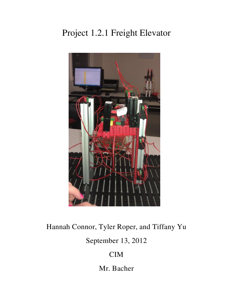Freight Elevator Prototype Project | PDF | Elevator | Computer Program