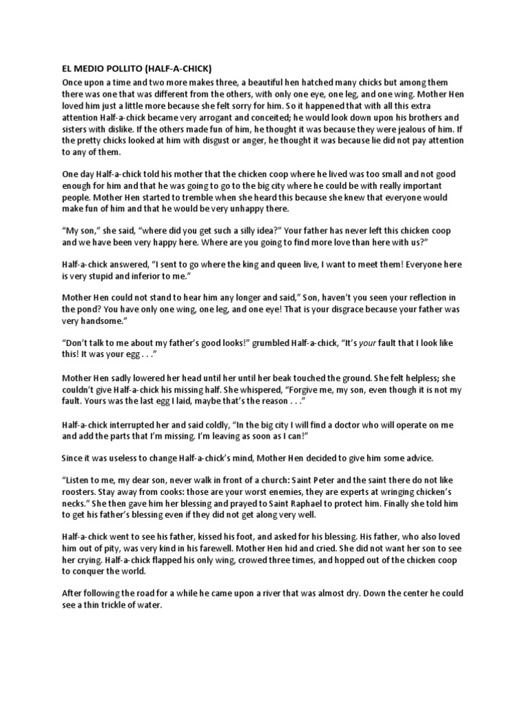 El Medio Pollito, Half A Chick | Chicken