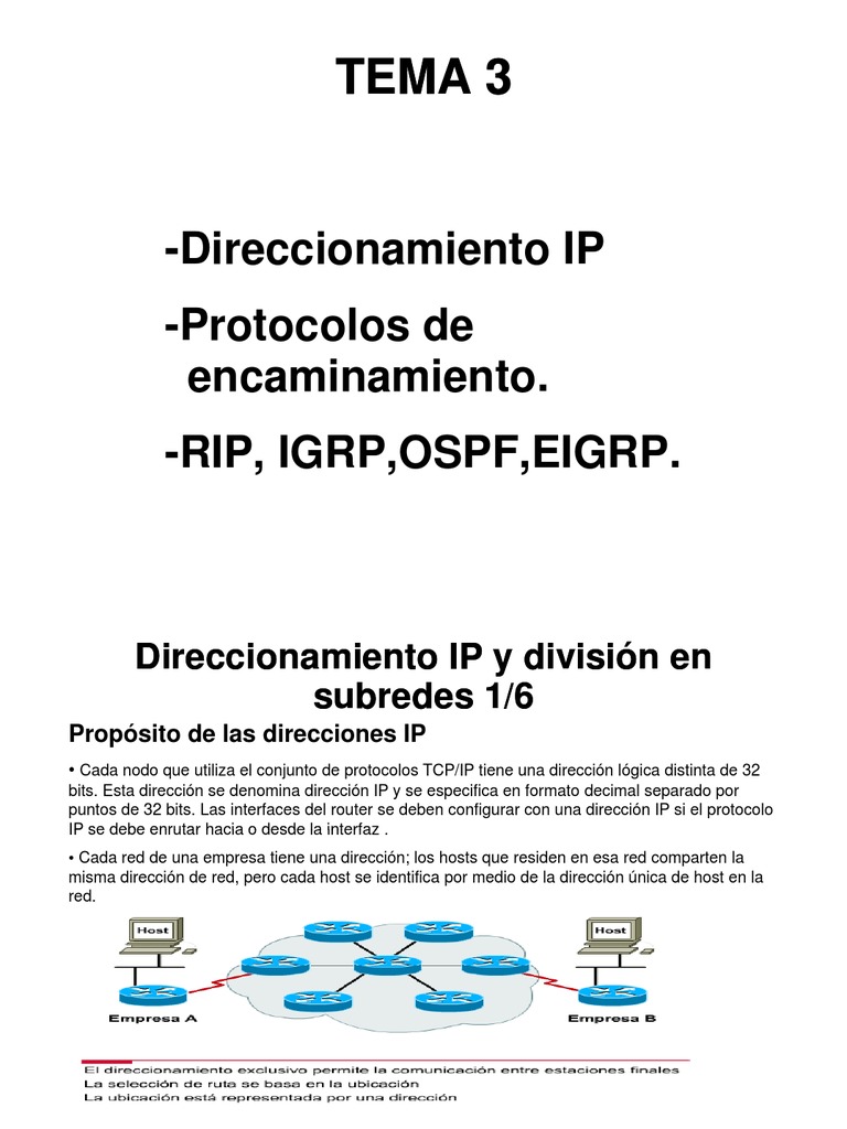 6_Protocolos_Enrutamiento | Enrutador (Computación) | Dirección IP