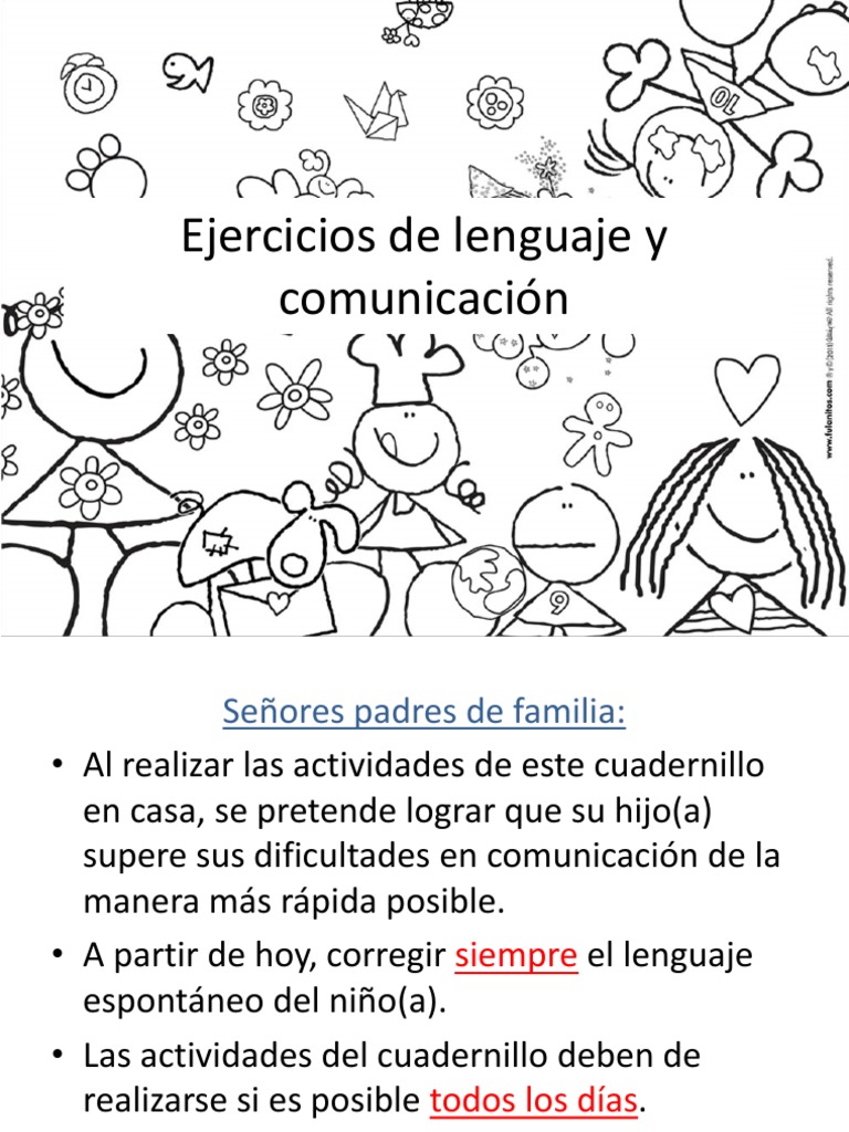 Ejercicios de lenguaje y comunicación | Ocio