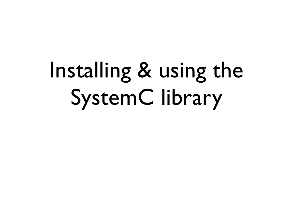 Install Systemc | PDF