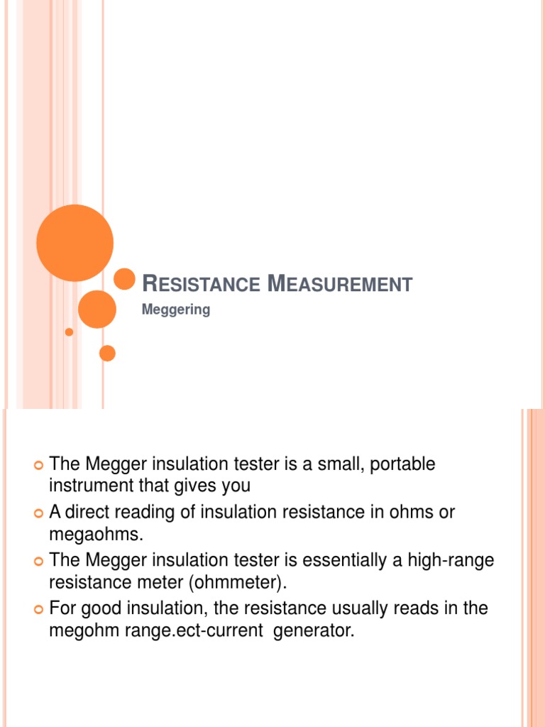 Megger Testing | Insulator (Electricity) | Electric Current