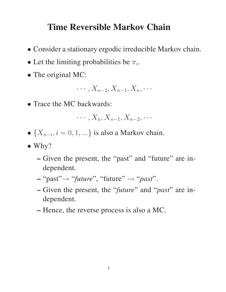 Time Reverse | PDF | Markov Chain | Combinatorics