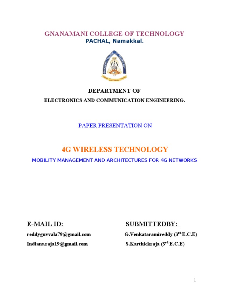 4G Wireless Technology | Download Free PDF | 4 G | 3 G