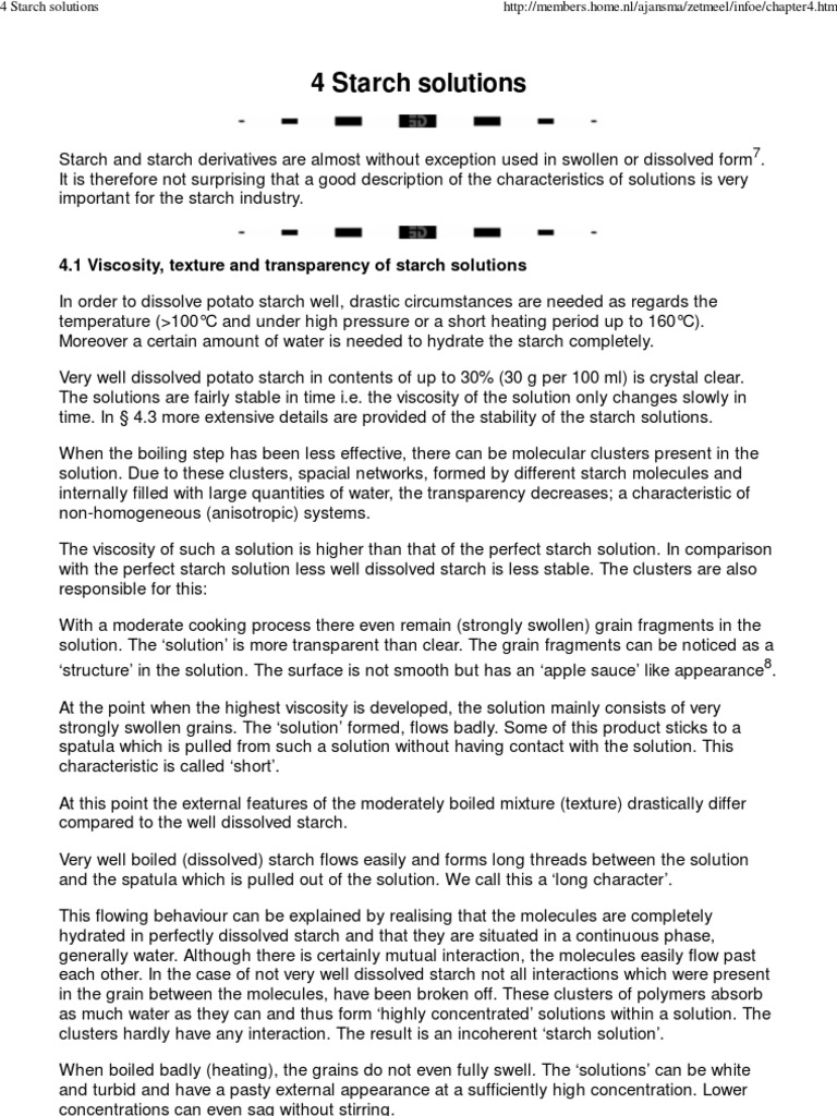 4 Starch Solutions Viscosity | PDF | Starch | Solution