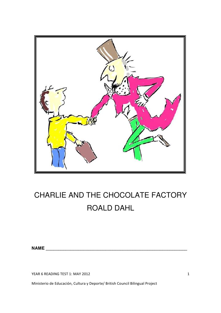 Charlie and The Chocolate Factory - Reading Test | PDF | Linguistics ...