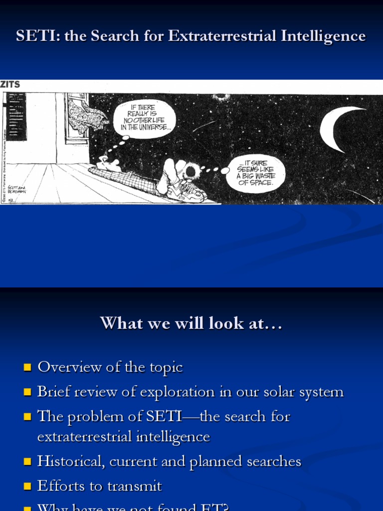 SETI: The Search For Extraterrestrial Intelligence | PDF | Search For Extraterrestrial ...