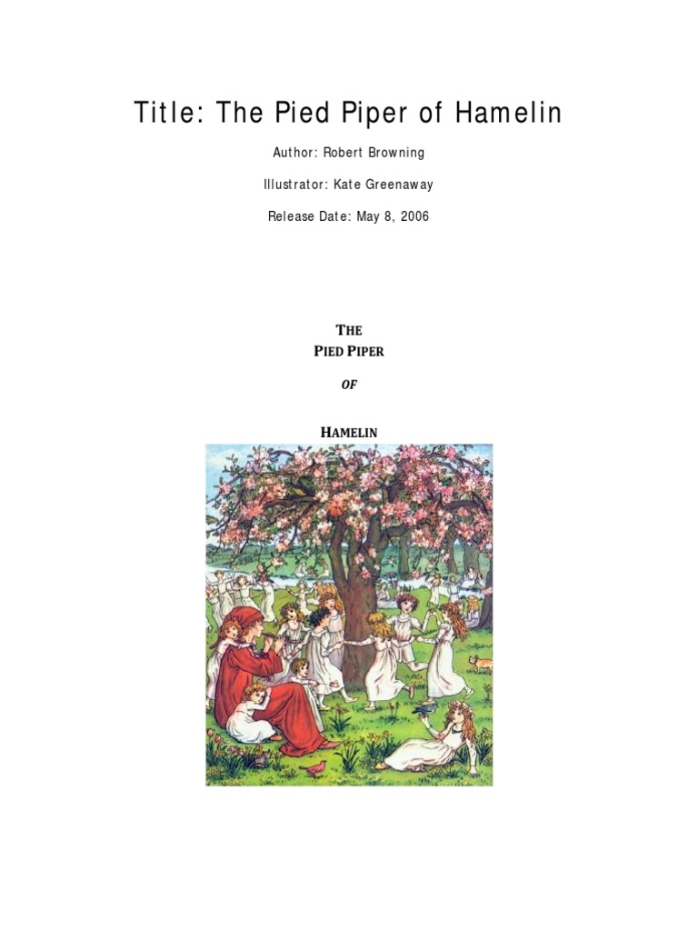 Pied Piper of Hamelin | PDF
