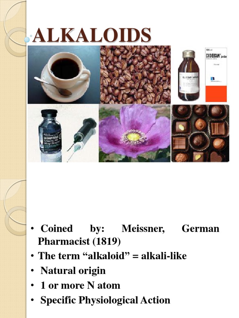 Alkaloid PPT 5 TH Sem | PDF | Alkaloid | Amine