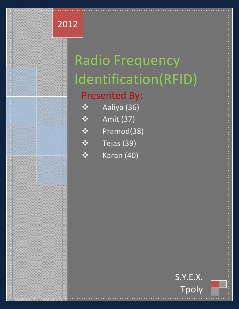 Radio Frequency IDentification | PDF | Radio Frequency Identification ...