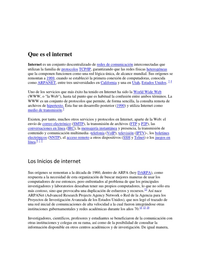 Que Es El Internet | PDF | Internet | Comunicación