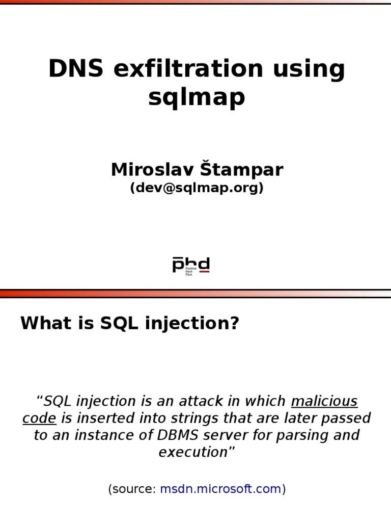 DNS Exfiltration Using Sqlmap | PDF | Domain Name System | Microsoft Sql Server