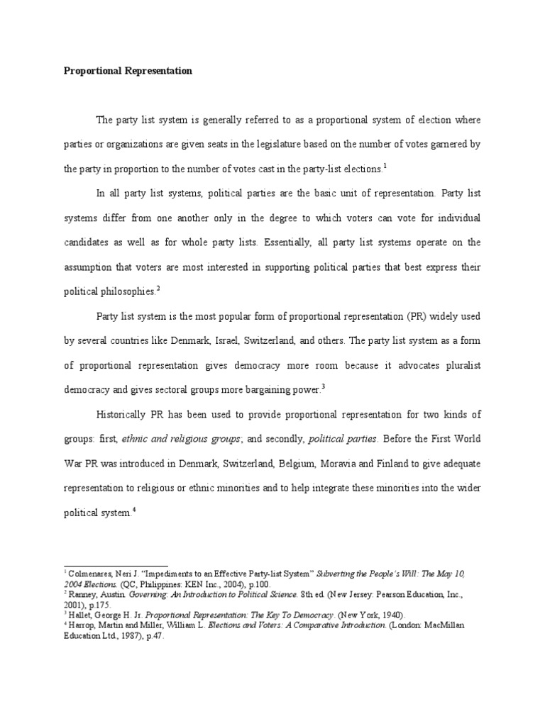 Understanding Proportional Representation | PDF | Voting System | Democracy