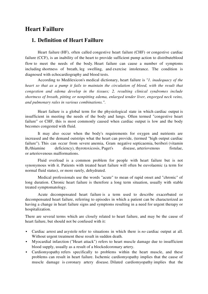 Definition of Heart Faillure | PDF | Heart Failure | Heart