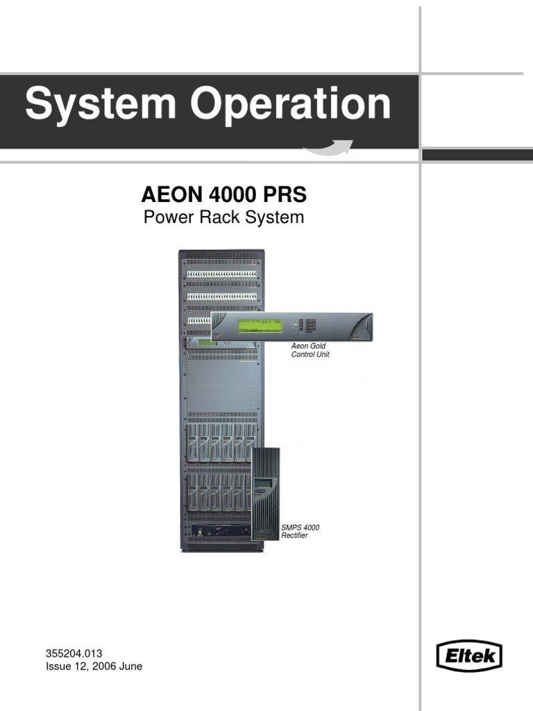 013 SysOper Aeon 4000 PRSystem PDF | PDF | Relay | Rectifier