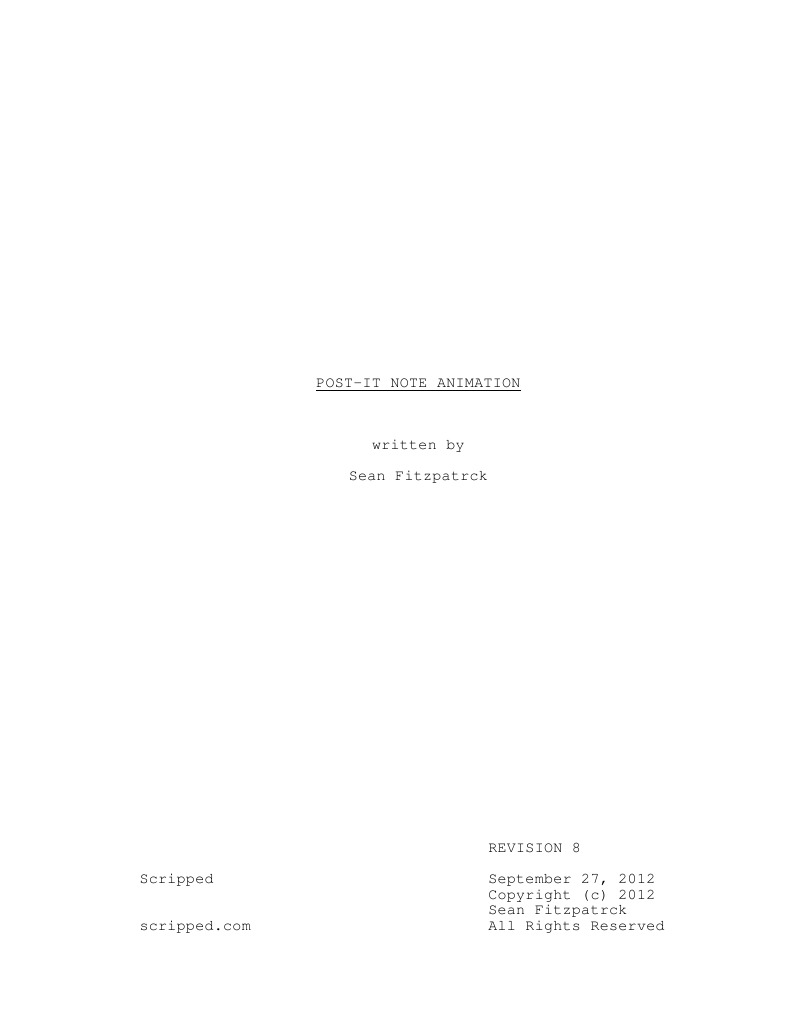 PostIt Note Animation | PDF