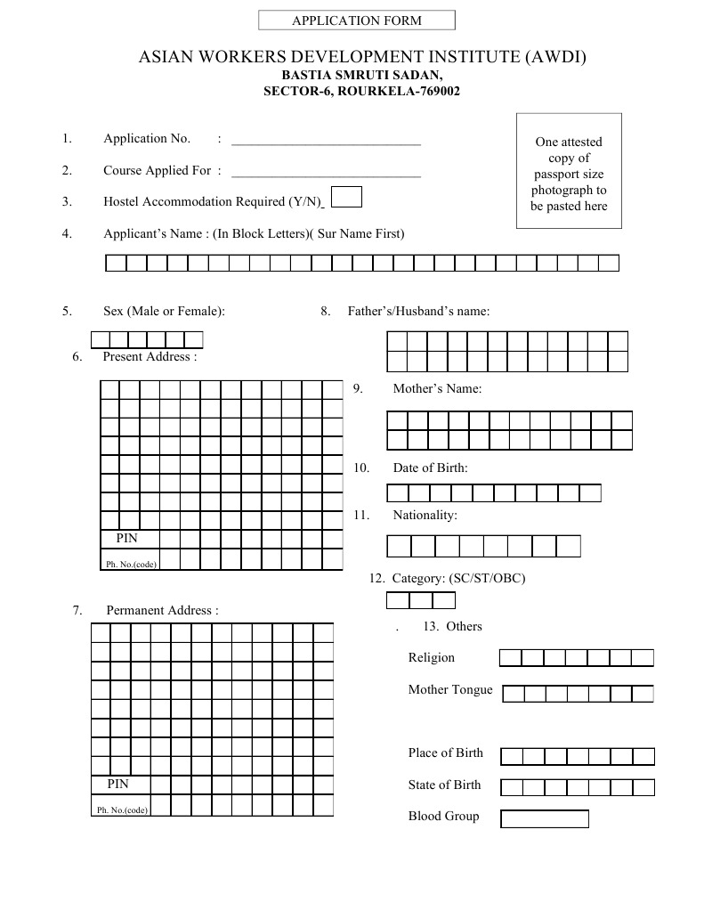 Application Form | PDF | Government | Social Institutions