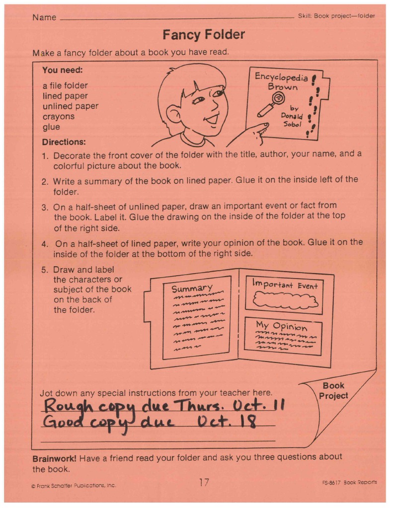 Fancy Folder Book Report | PDF