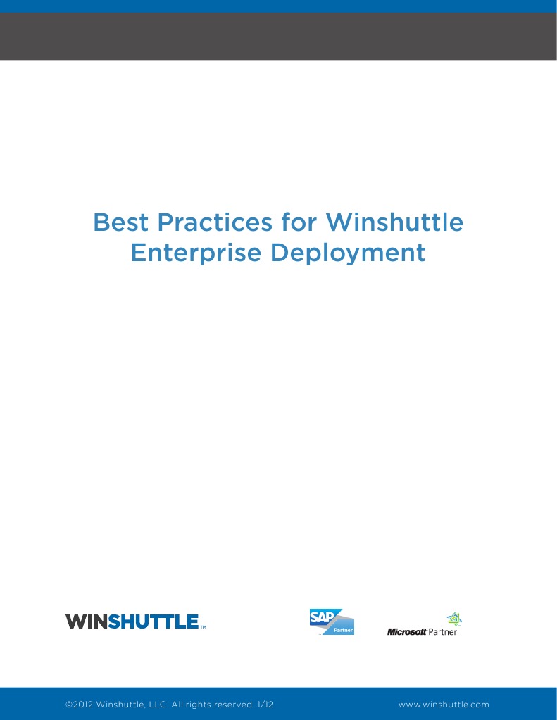 Winshuttle WEDBestPractices Whitepaper en | PDF | Sap Se | Share Point