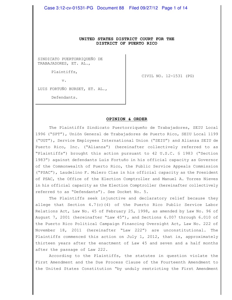 United States District Court For The District of Puerto Rico | PDF ...