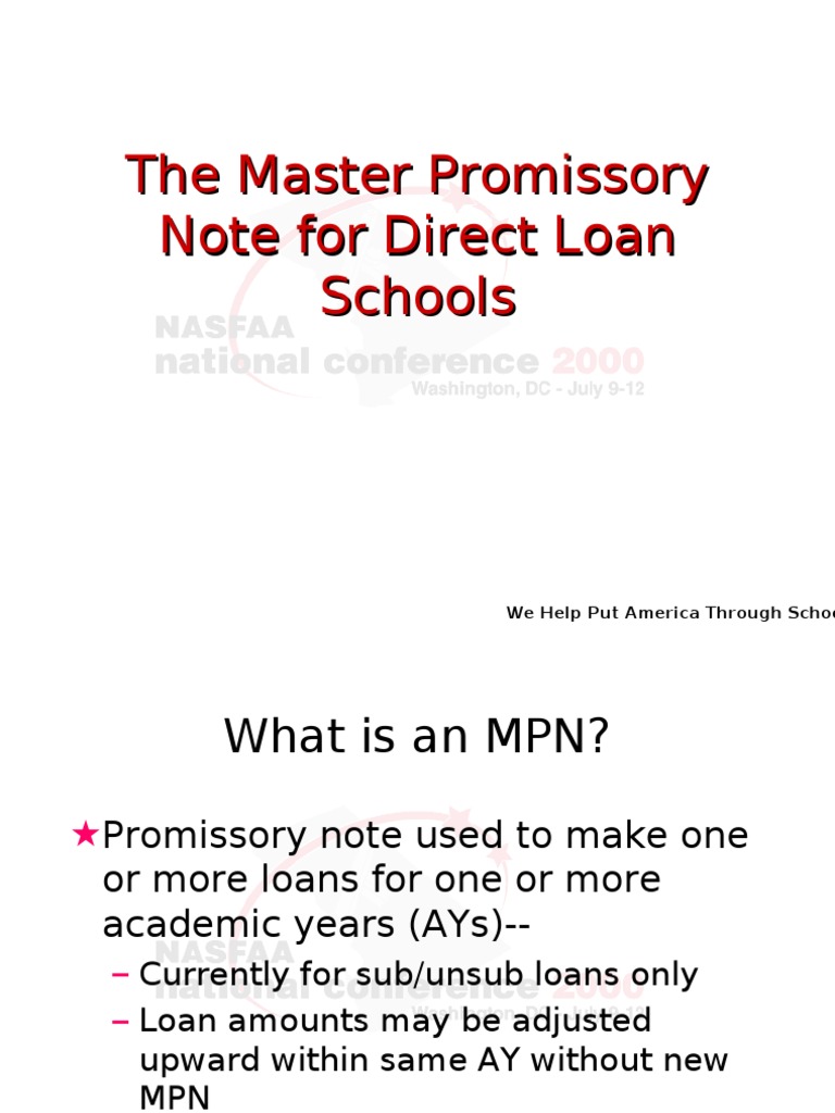 Understanding Master Promissory Notes | PDF | Finance & Money Management