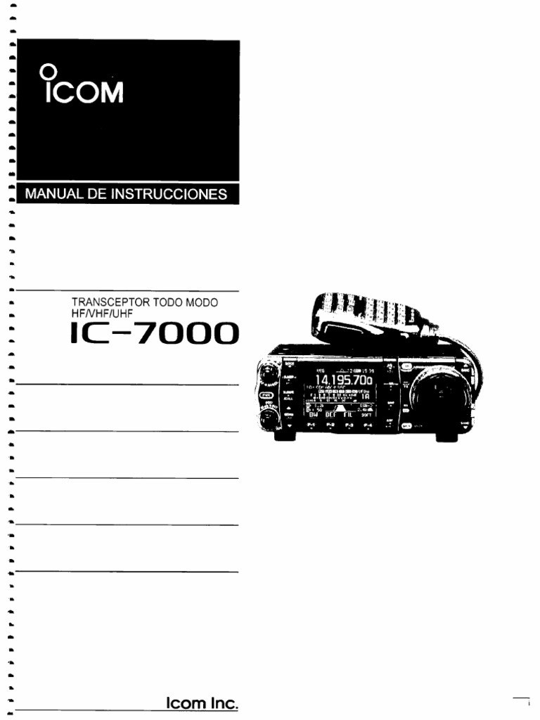HF Manual Icom Ic7000 | PDF