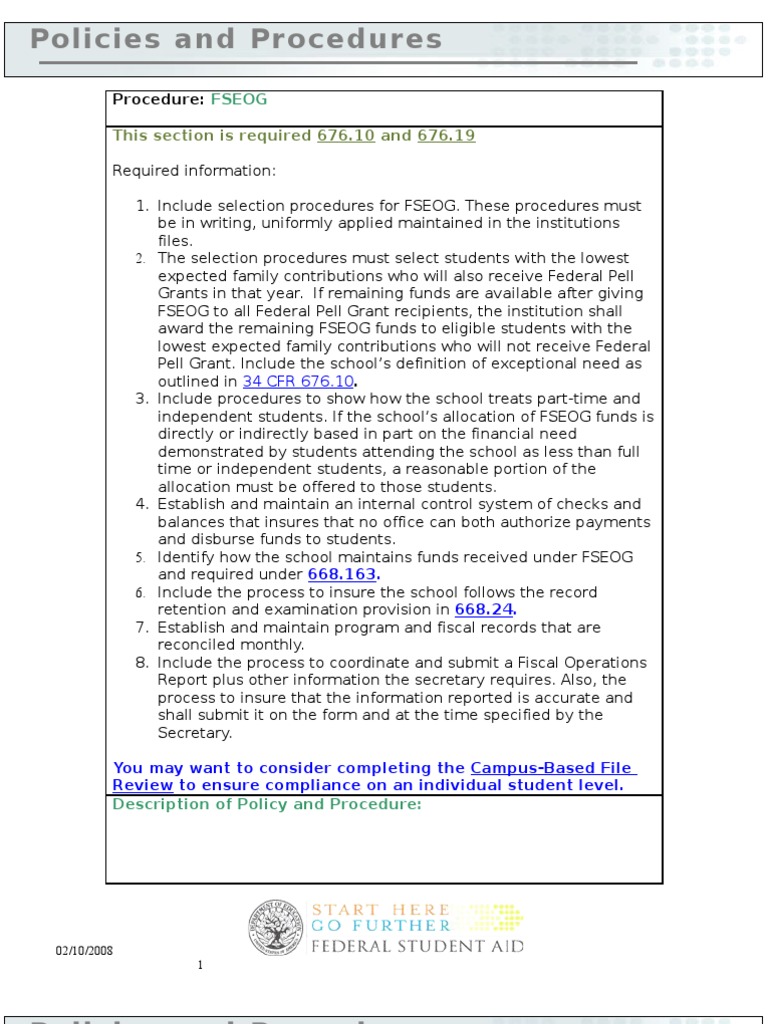Description: Tags: Ppfseog | PDF | Pell Grant | Government