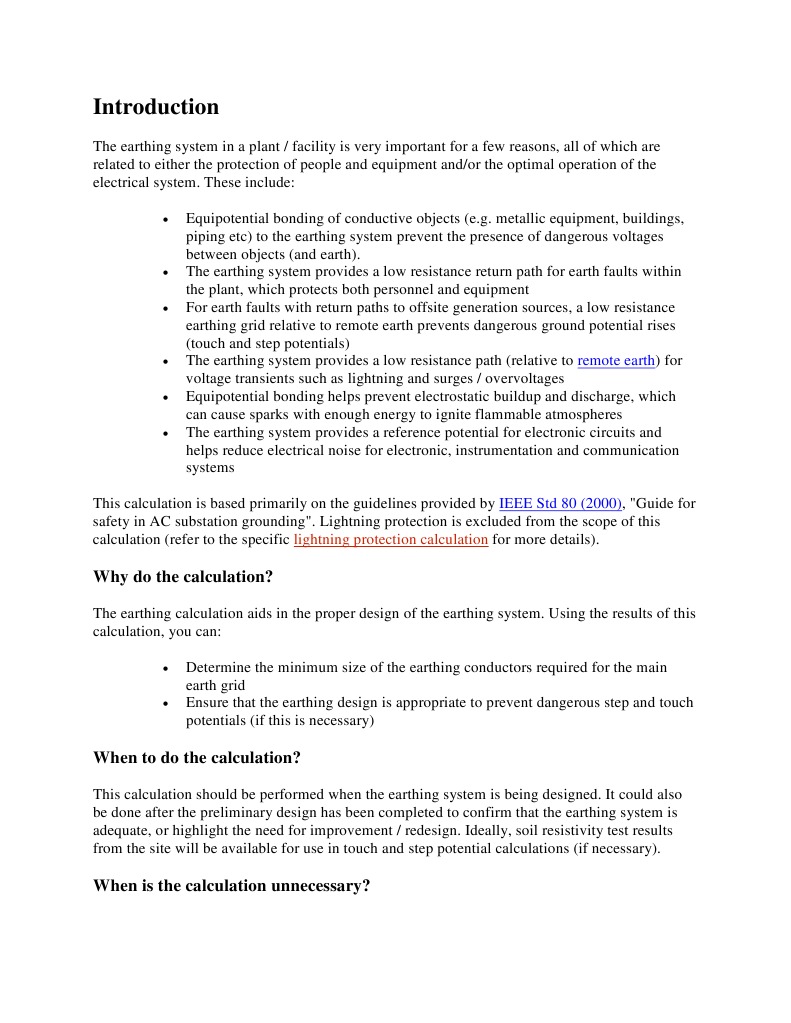 Grounding System Calculation | PDF | Electrical Resistivity And ...