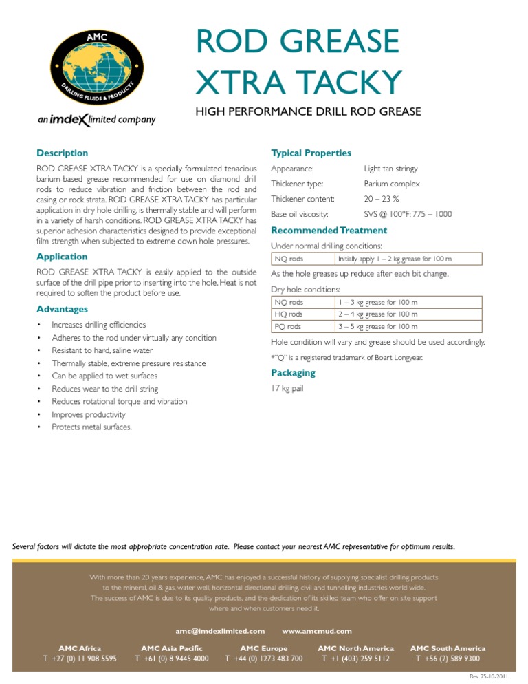 AMC Rod Grease Xtra Tacky | PDF | Business | Technology & Engineering