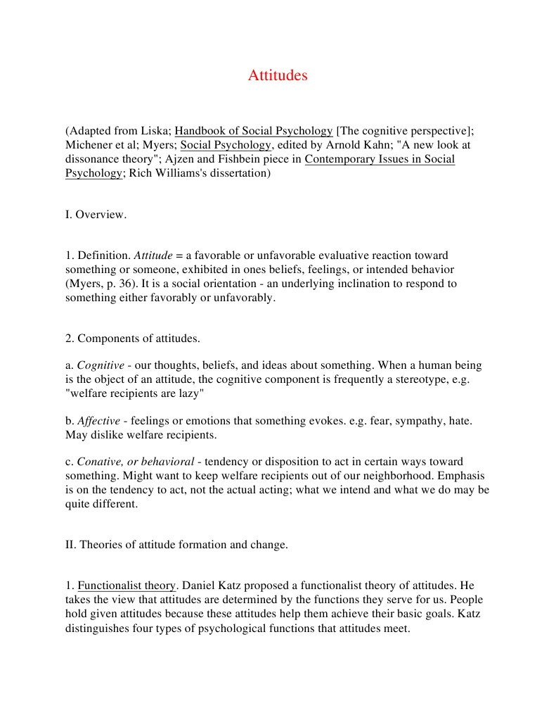 Attitudes Formation Theories | PDF | Attitude (Psychology) | Classical Conditioning